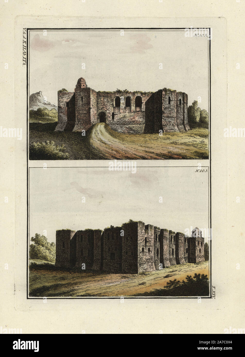 Ruins of Colchester castle: view from the south showing the main ...