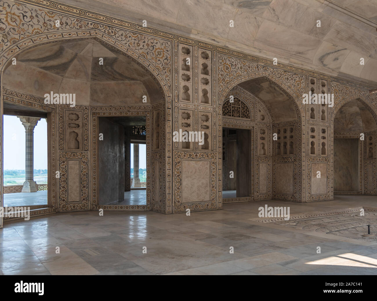 Interior of Musamman Burj also known as the Saman Burj or the Shah-burj ...