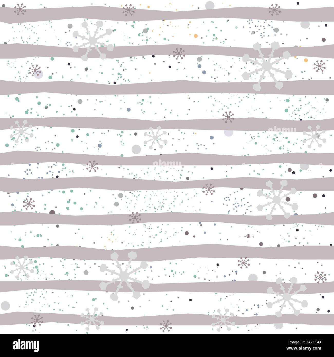 Seamless Winter Pattern with snowflakes and stripes. vector ...