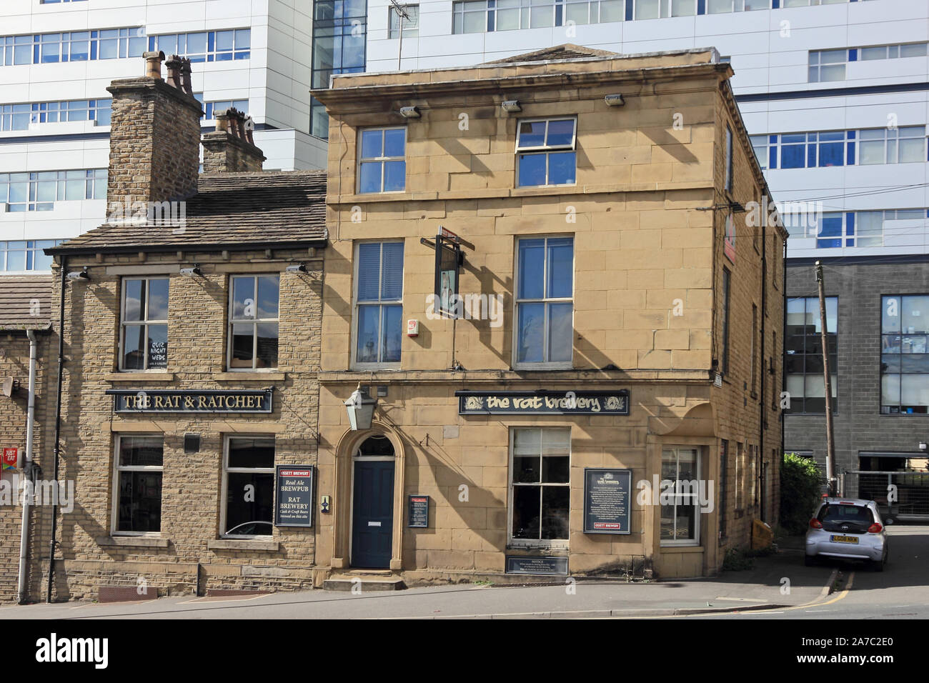 The Rat & Ratchet pub and The Rat Brewery, Huddersfield Stock Photo - Alamy