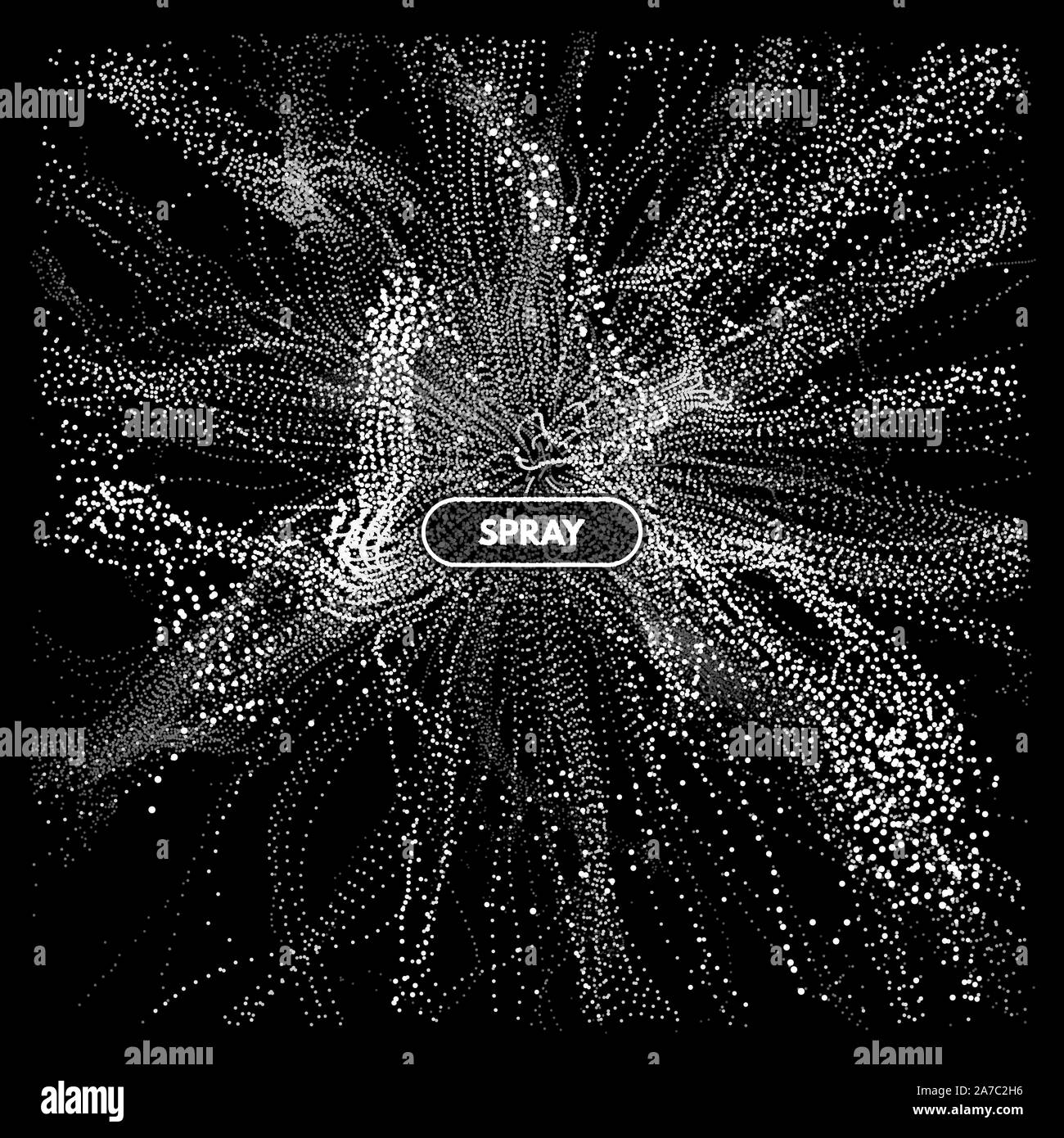 Abstract science or technology background. Array with dynamic particles. Vector illustration ...