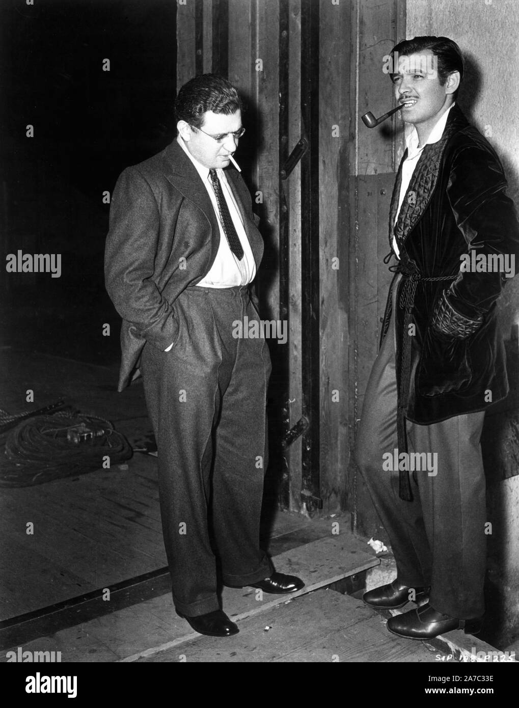 Producer DAVID O. SELZNICK and CLARK GABLE in costume as Rhett Butler ...