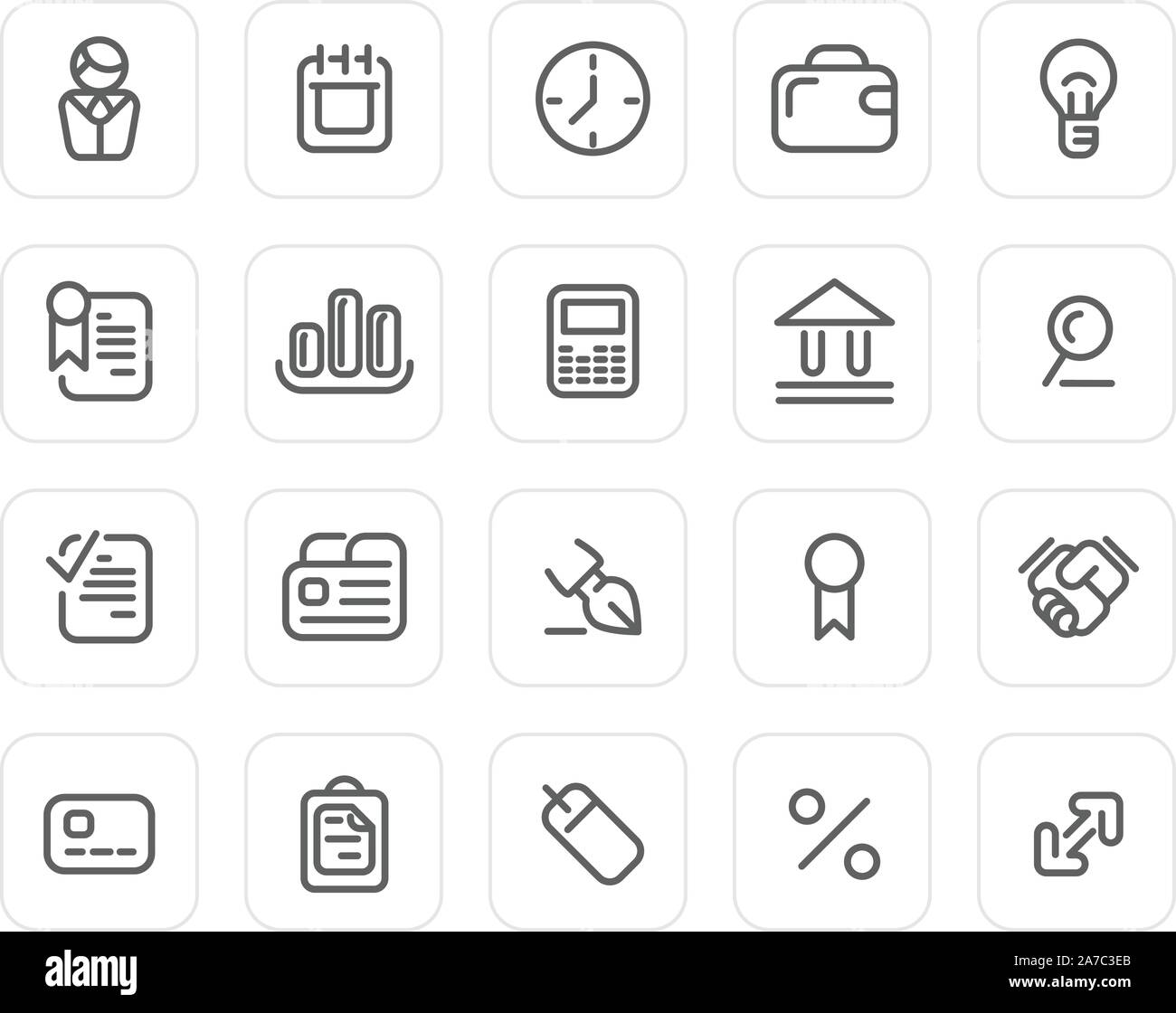 Business icons - plain icon set (black Stock Vector Image & Art - Alamy