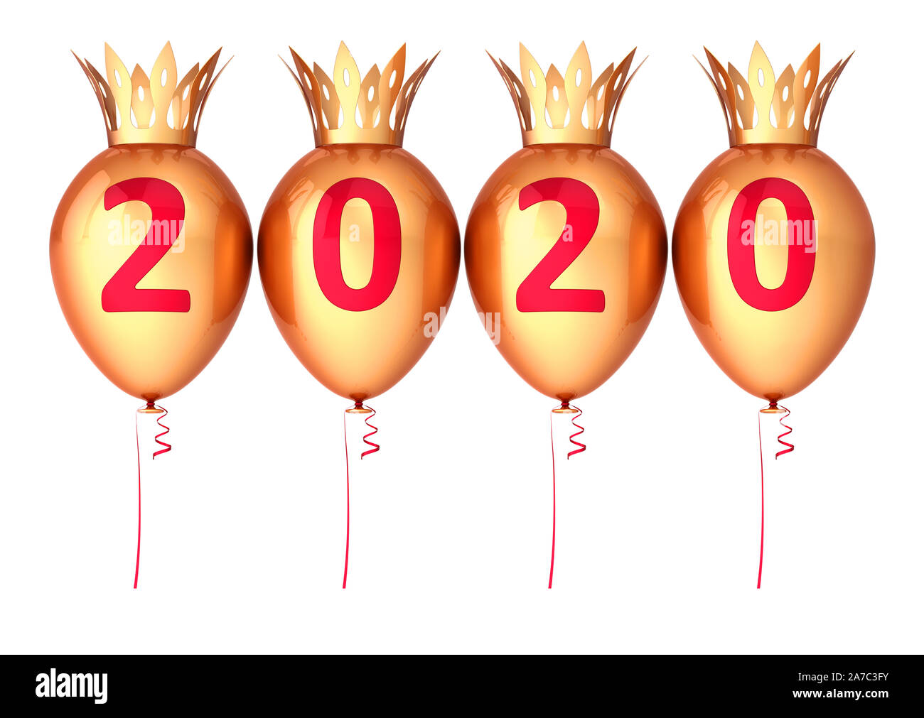 Gold New 2020 Years Eve baloon party balloons with crowns royal golden ...