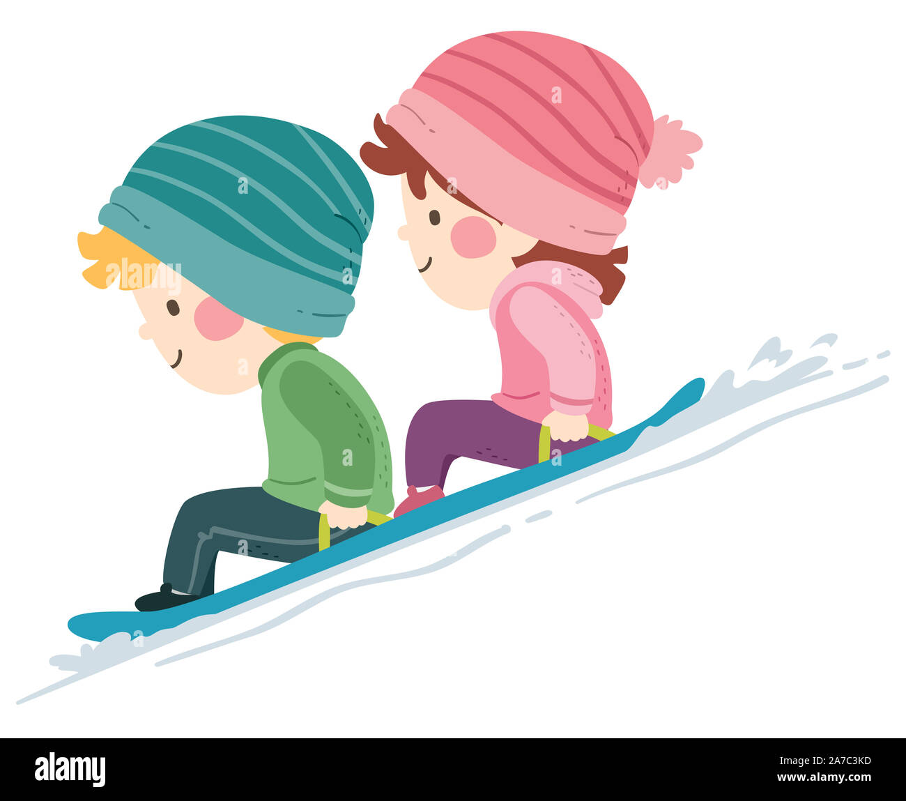 Snow Sliding Clipart