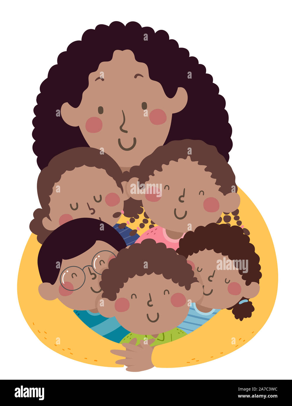 Teacher child hug illustration hi-res stock photography and images - Alamy