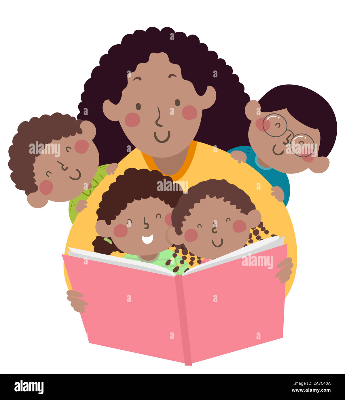 Teacher Reading With Student Clipart Girl