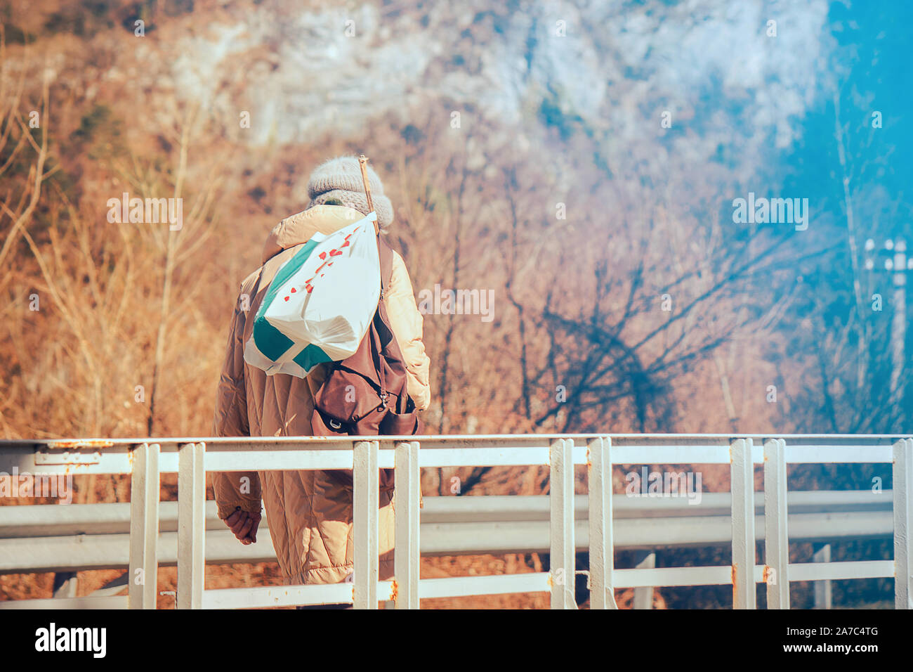 Bag lady homeless hi-res stock photography and images - Alamy
