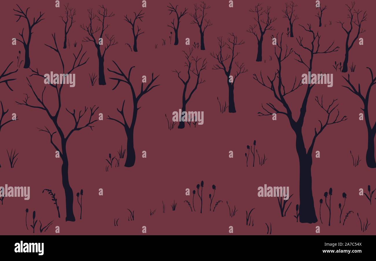 Trees with no leaves. Vector Illustration Stock Vector Image & Art - Alamy