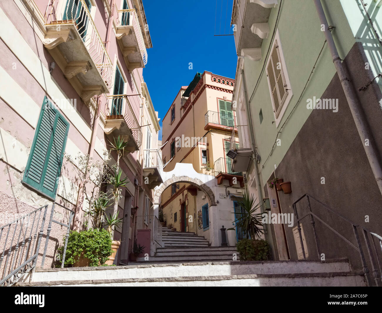 Carloforte, Italy - September 26, 2019: Suggestive route of the Italian ...