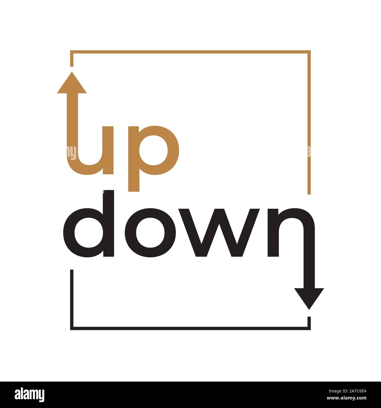 Up and Down with Arrows Typography Stock Vector Image & Art - Alamy