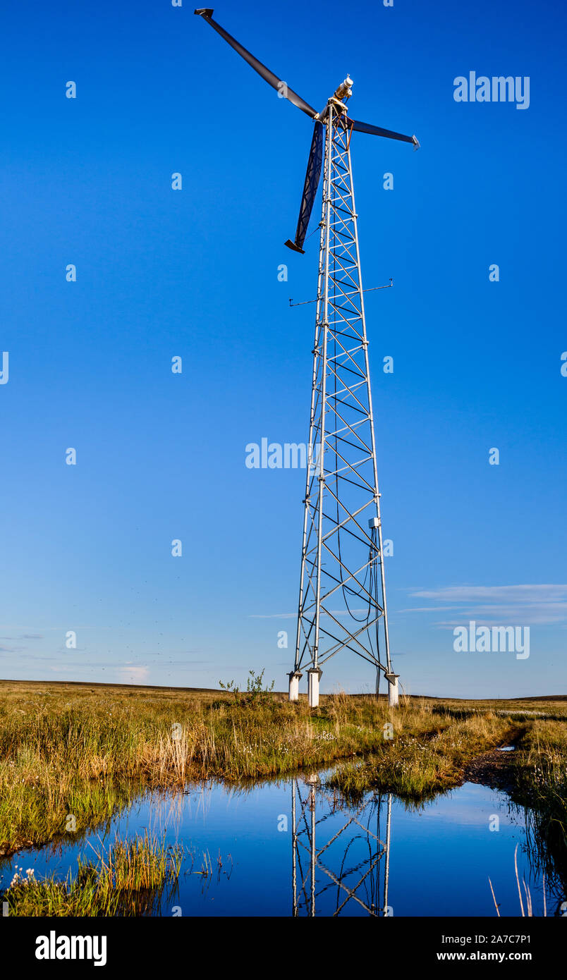 Wind powered generators in the arctic. Kotzebue, Alaska Stock Photo - Alamy