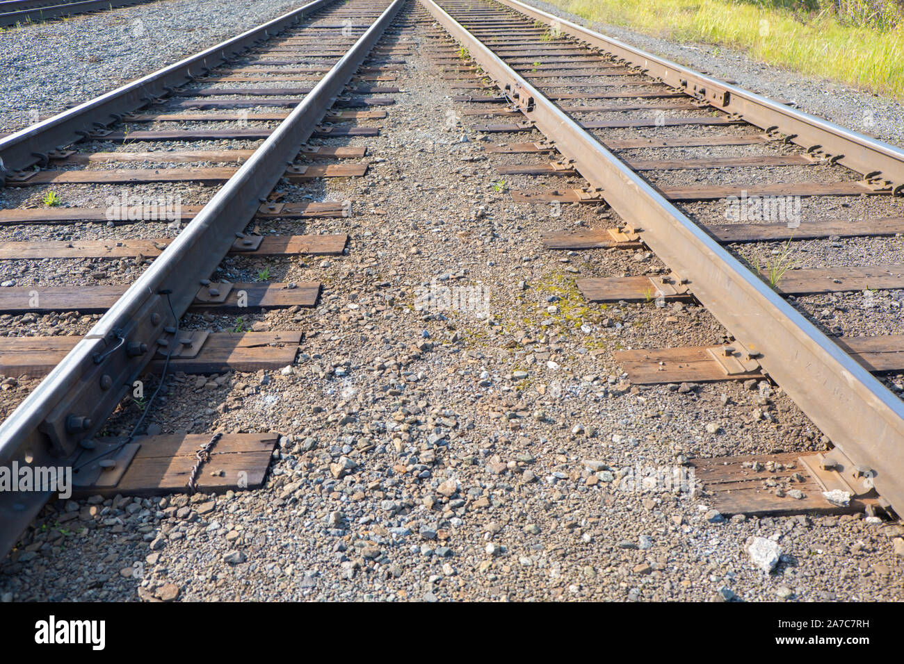 Railway pointwork, railway tracks, high-speed rail Stock Photo - Alamy