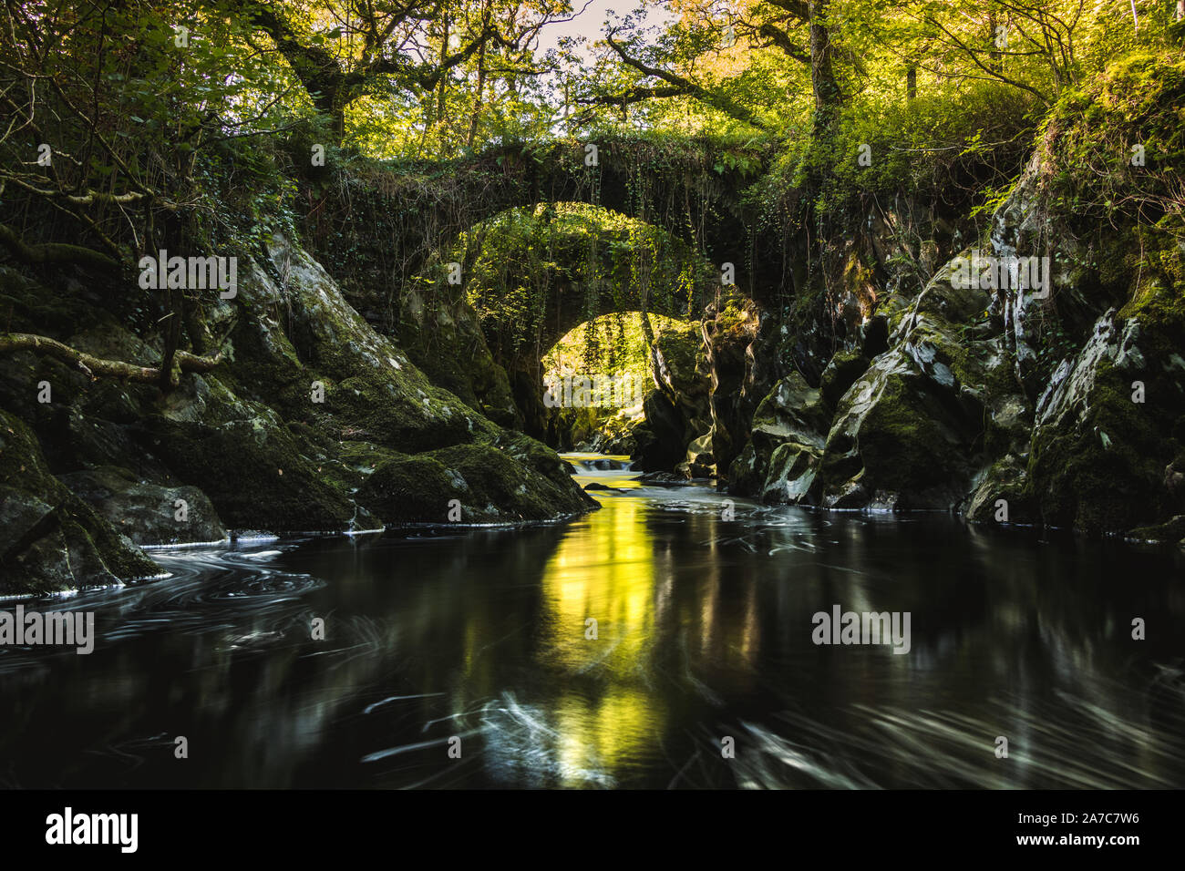 Roman Bridge - Snowdonia National Park Stock Photo - Alamy