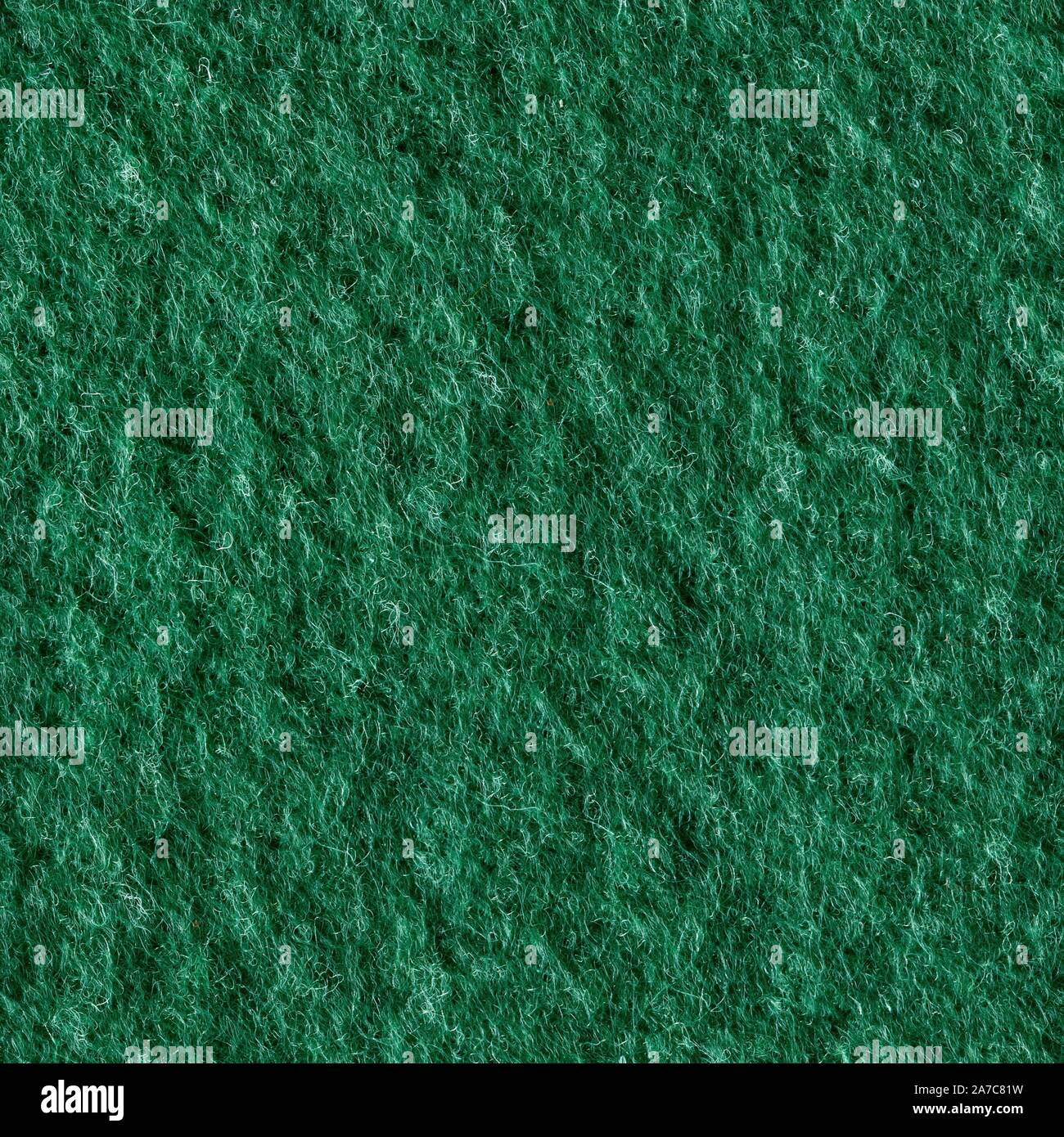 Macro shot of green felt tissue cloth, closeup texture. Seamless square ...