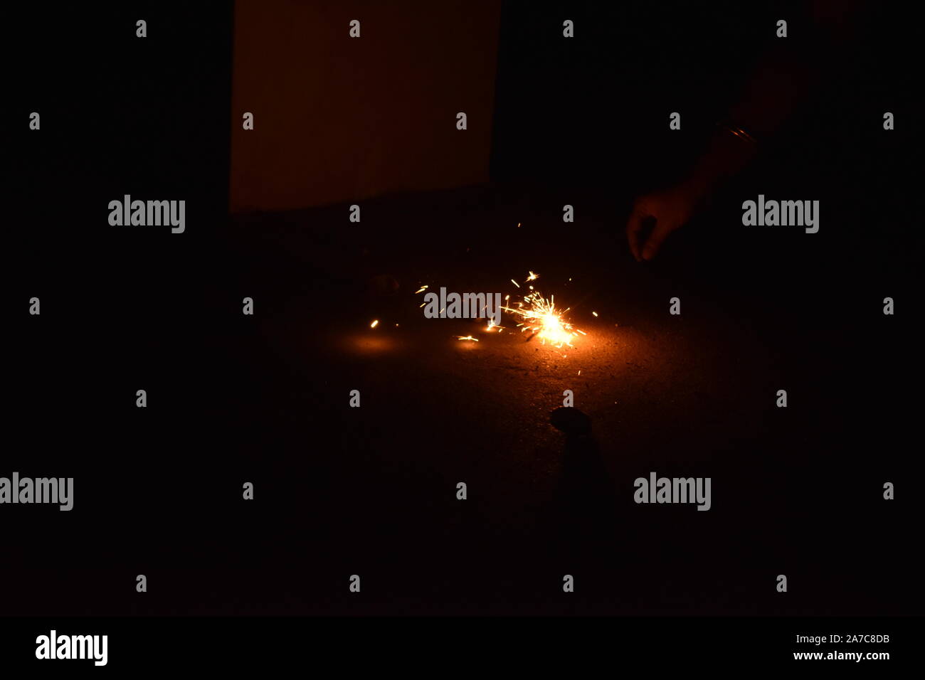 Indian Festival of Lights, A top view of a type of firework cracker ...