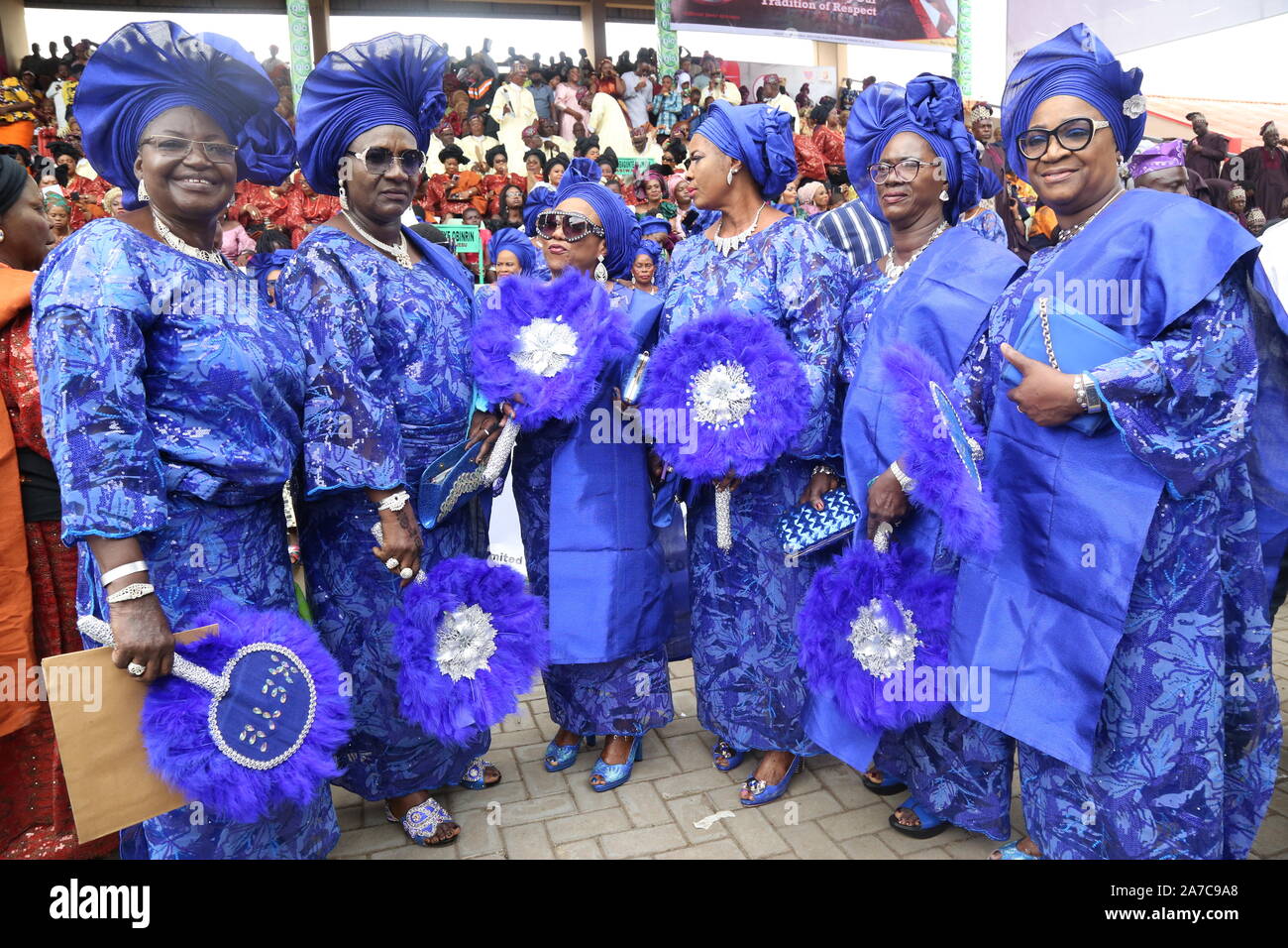 Ladies In Their Traditional Costume Ogun State South West Nigeria Ladies In Their Traditional Costume Ogun State South West Nigeria