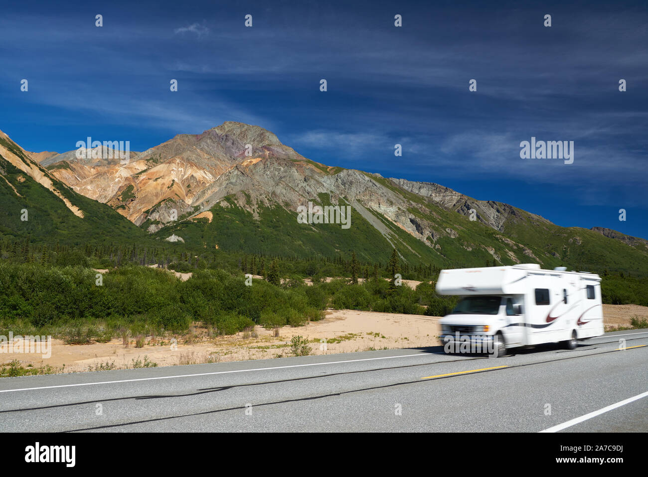 Mountain landscape camper van hi-res stock photography and images - Alamy