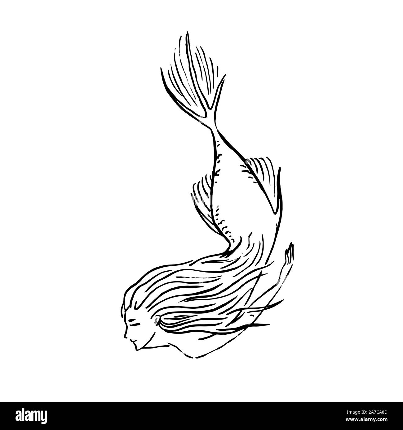 Underwater black white Stock Vector Images - Alamy