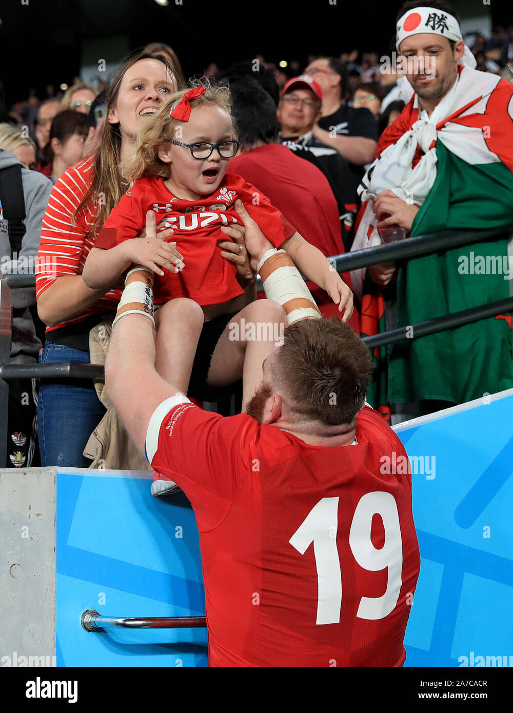 Wales' Jake Ball after the final whistle during the 2019 Rugby World ...