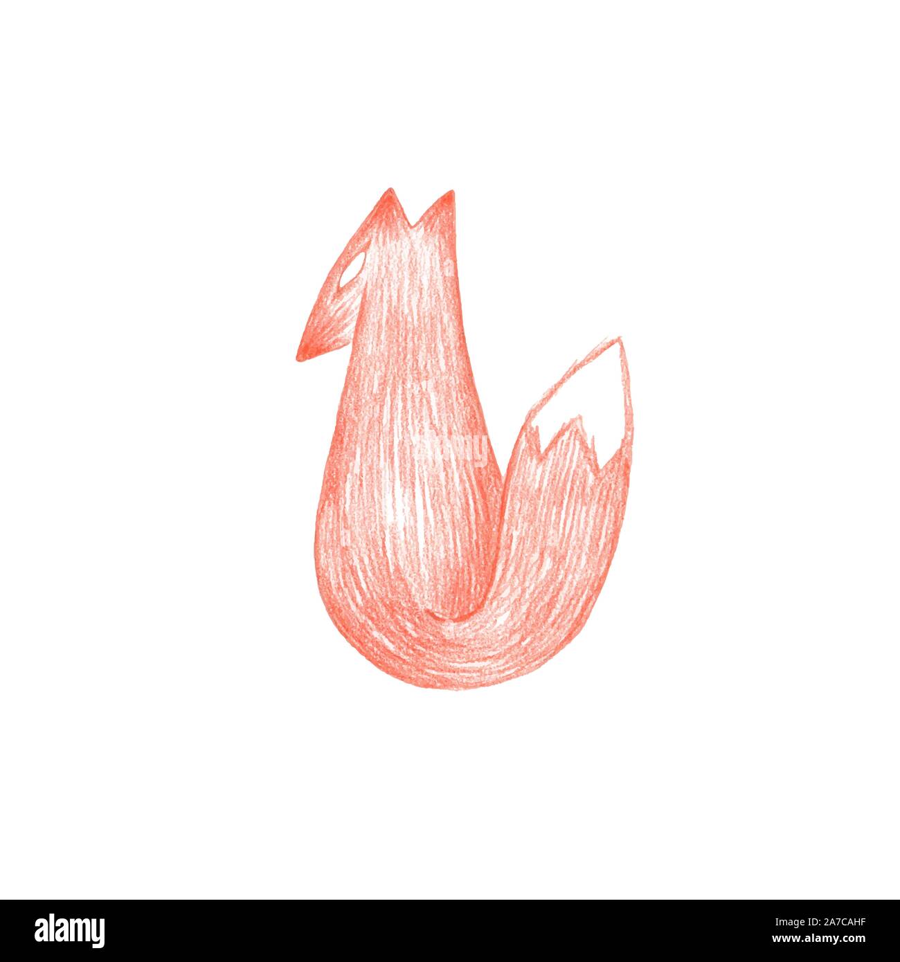 Vector hand drawn red fox, children book cute sketch illustration ...