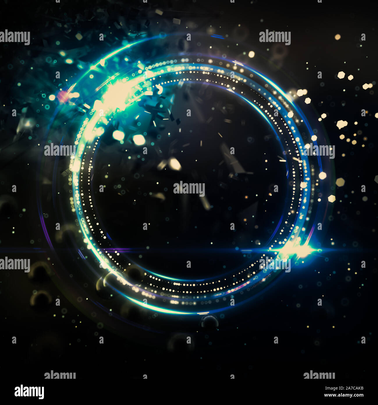 Fantastic abstract black space background. 3d illustration, 3d ...