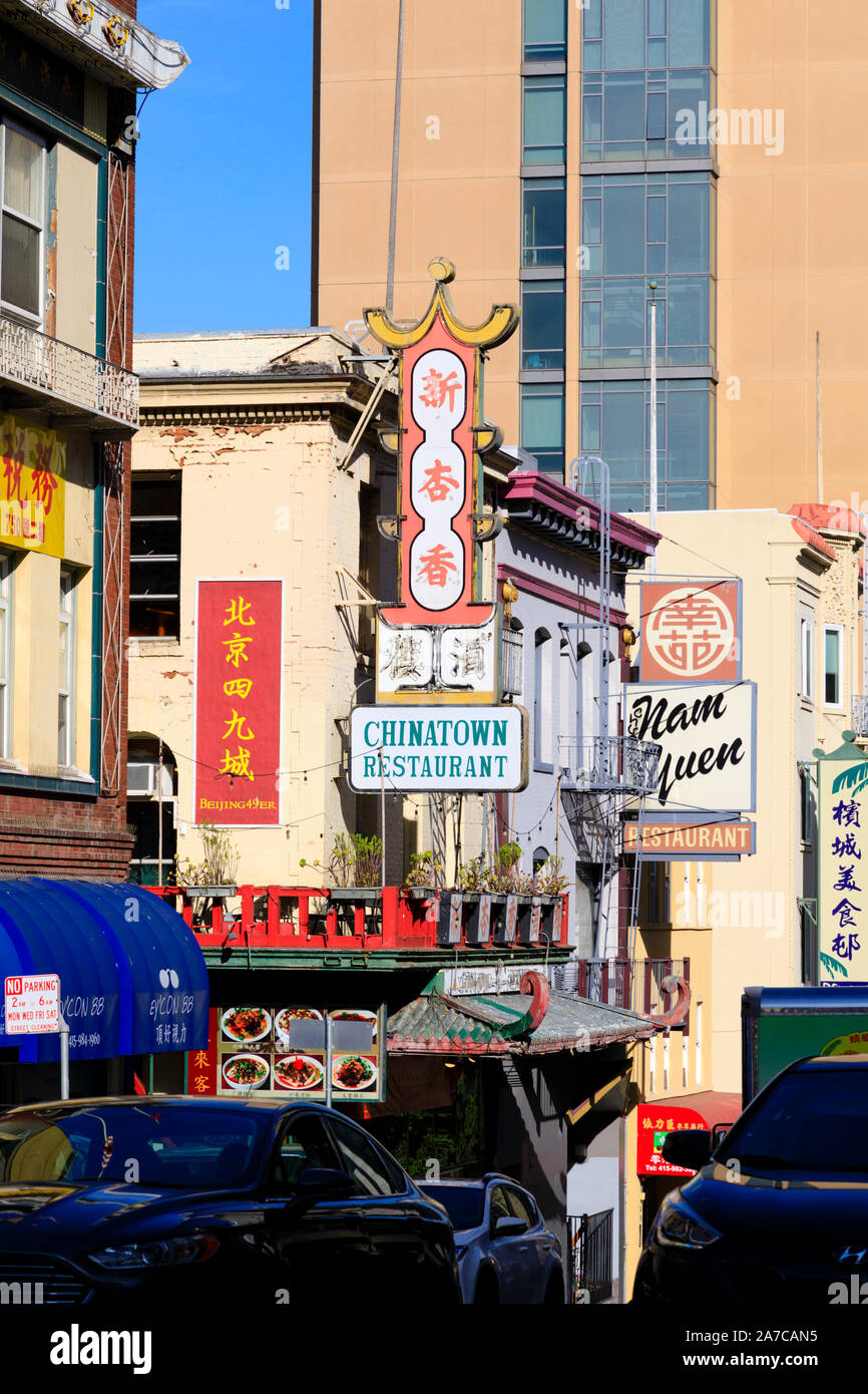 Grant Avenue, Chinatown, San Francisco, California, United States of ...