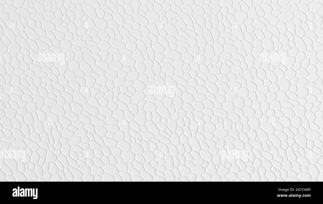 Abstract white texture with cells of different shapes. 3d rendering, 3d ...