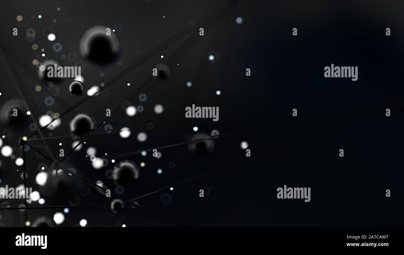 Fantastic abstract black space background. 3d illustration, 3d ...