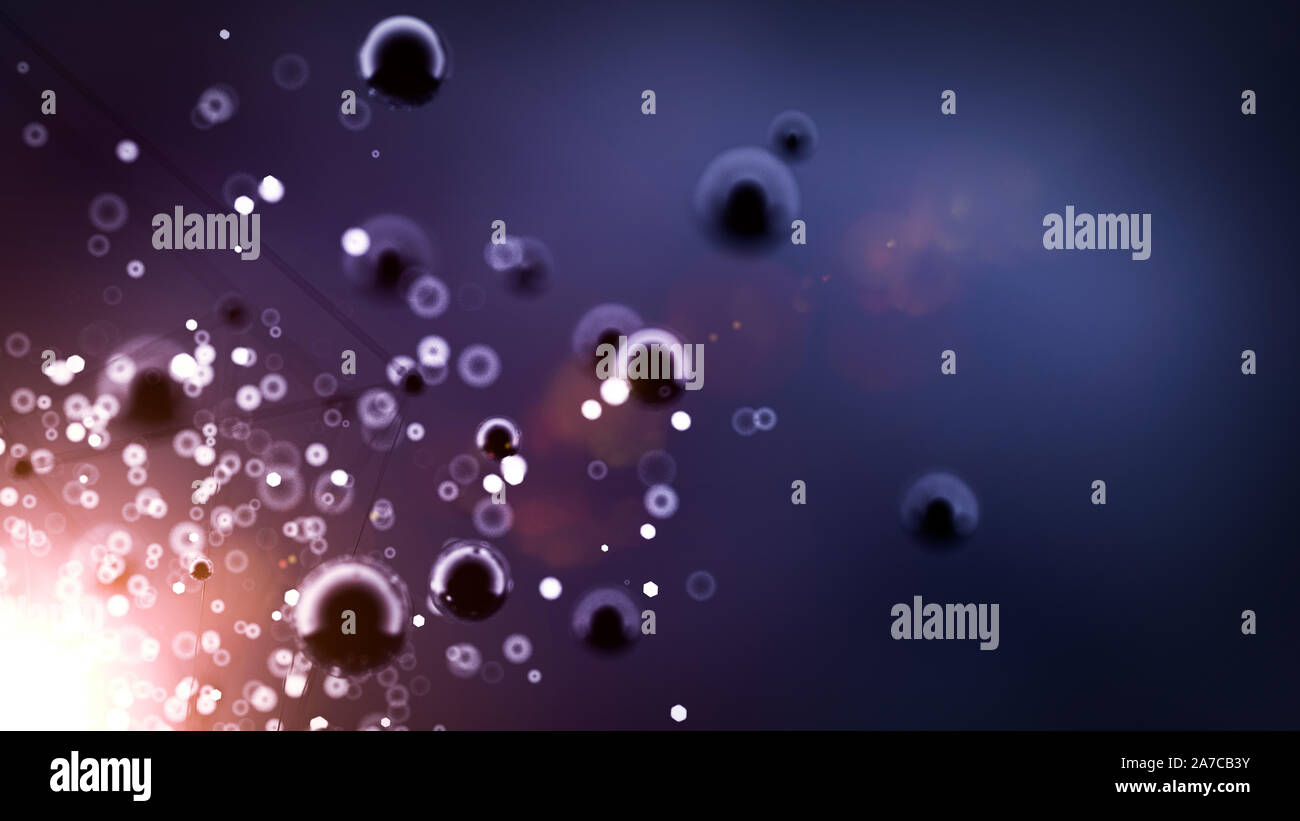 Fantastic abstract black space background. 3d illustration, 3d ...