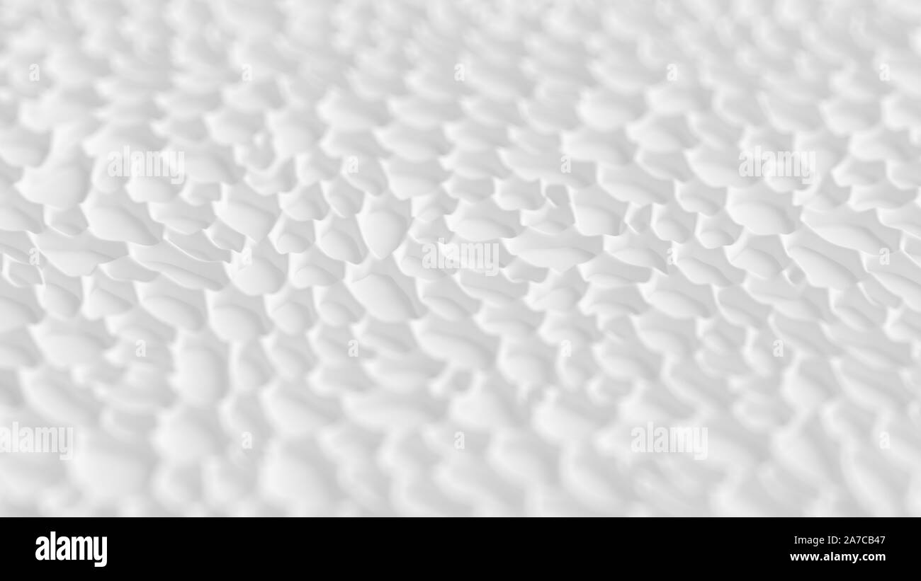 Abstract white texture with cells of different shapes. 3d rendering, 3d ...
