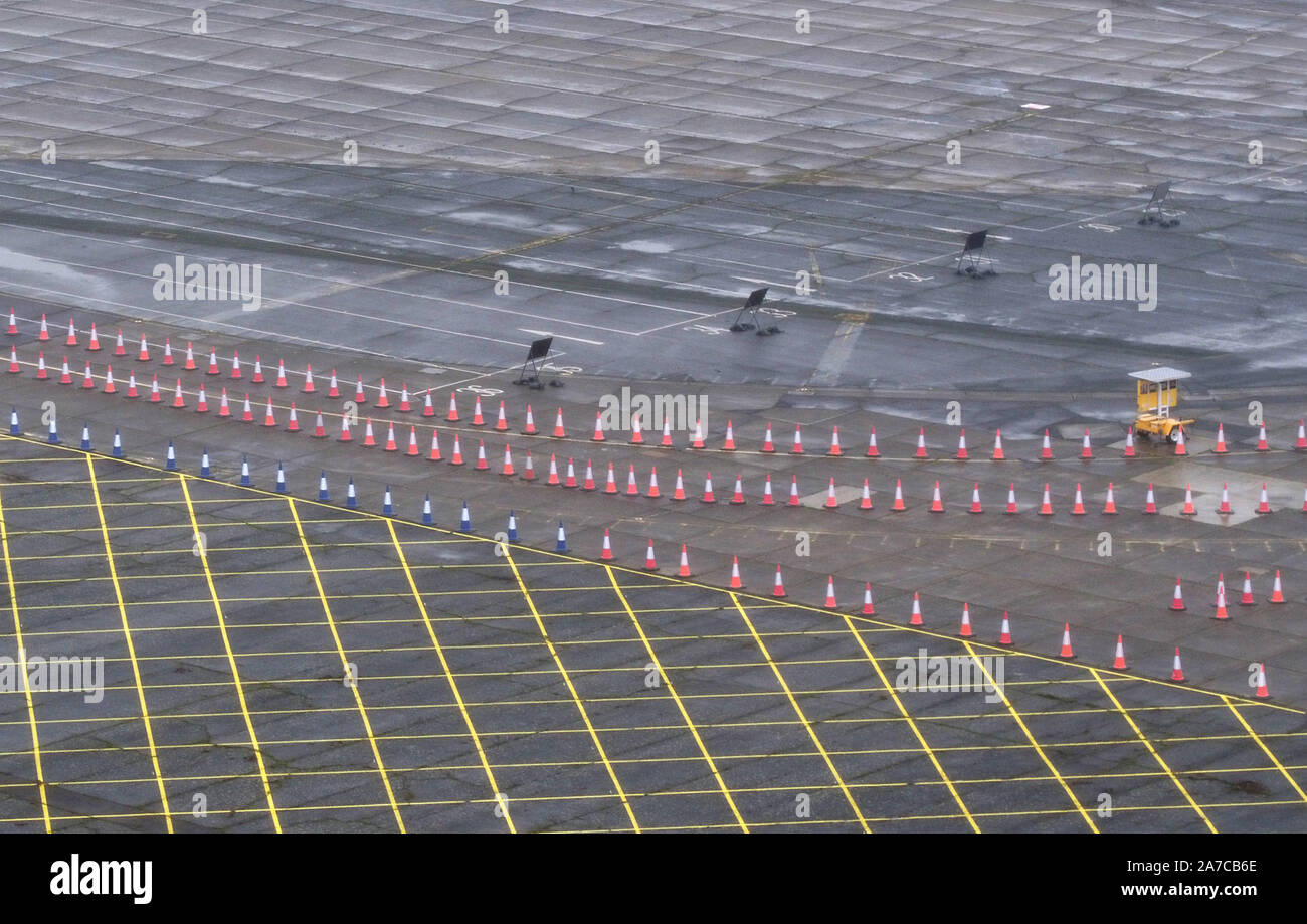 Aerial view of the runway at Manston Airport in Kent, which is to be ...