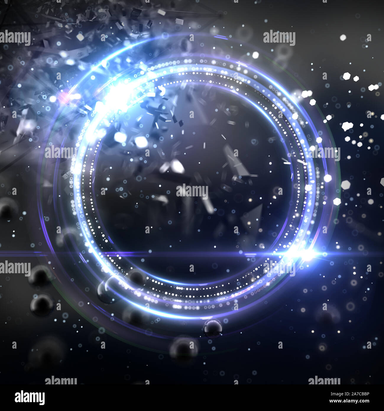 Fantastic abstract black space background. 3d illustration, 3d ...