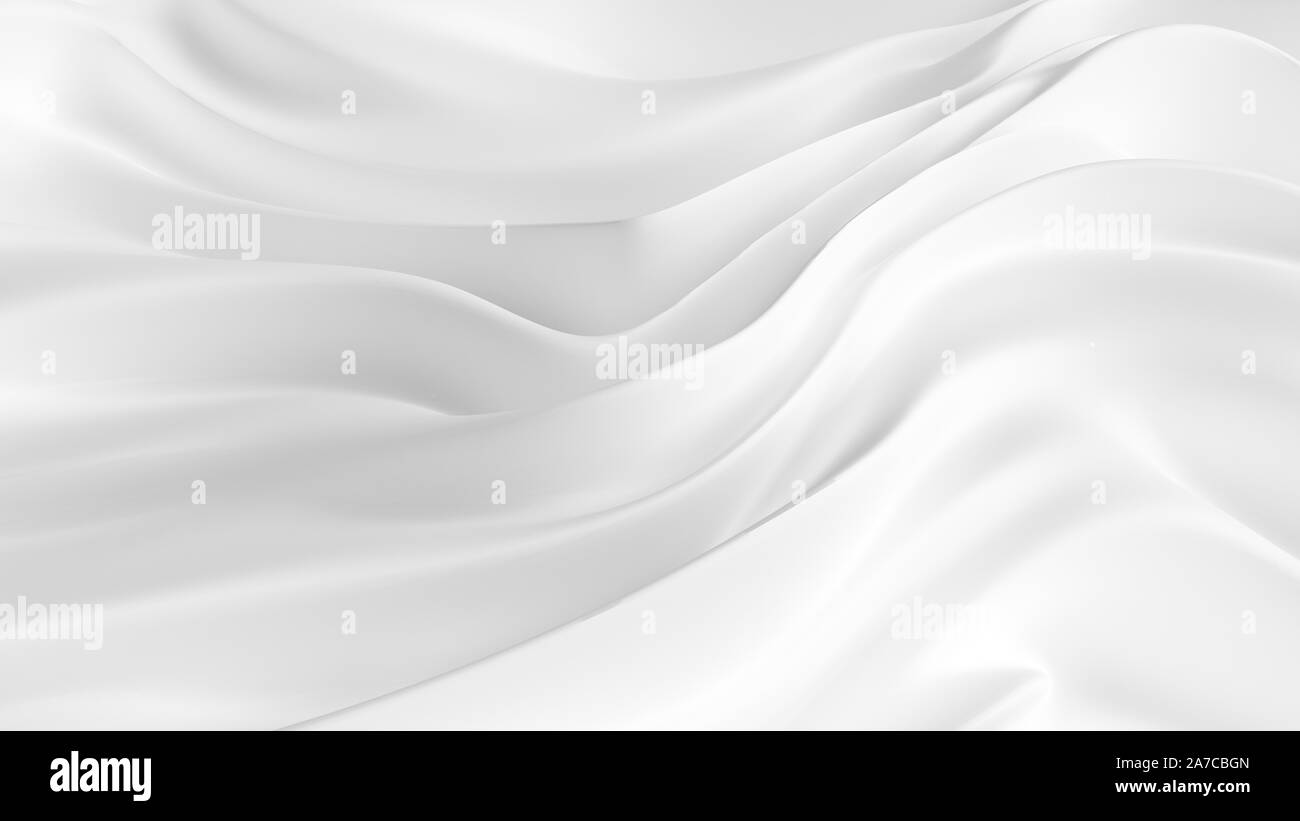 Elegant white background with drapery fabric. 3d rendering, 3d illustration Stock Photo - Alamy