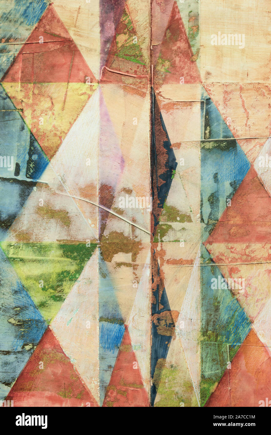 Colorful background with faded geometric shapes, abstract Stock Photo ...