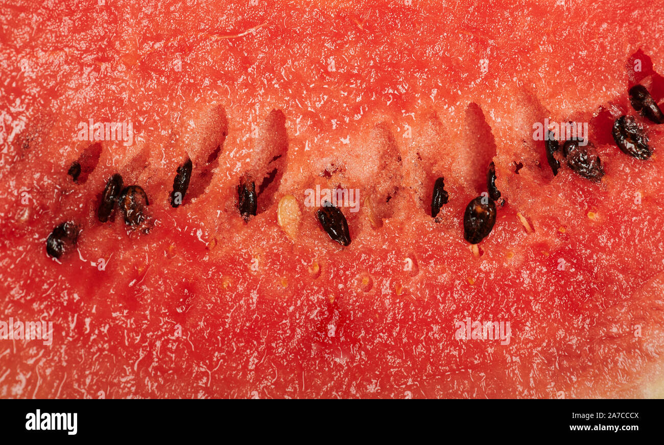 Juicy watermelon fruit texture background close up view Stock Photo - Alamy