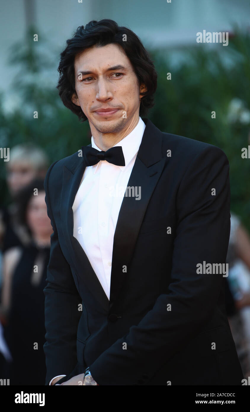 VENICE, ITALY - AUGUST 29,2019: Adam Driver walks the red carpet ahead ...