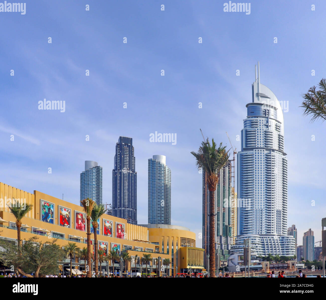 Dubai, UAE December 25/2018 Skyline architecture. City landscape of ...