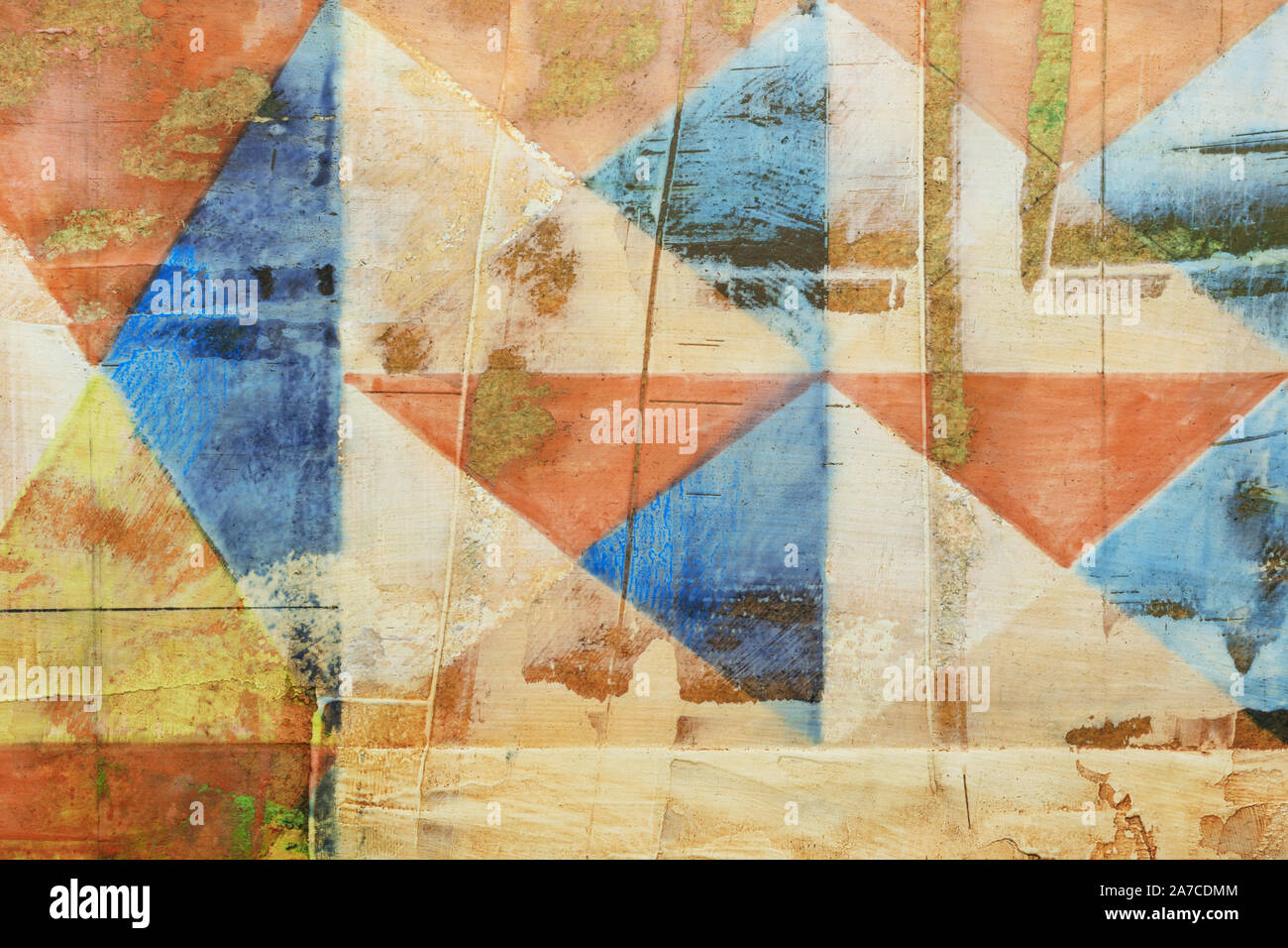 Colorful background with faded geometric shapes, abstract Stock Photo ...