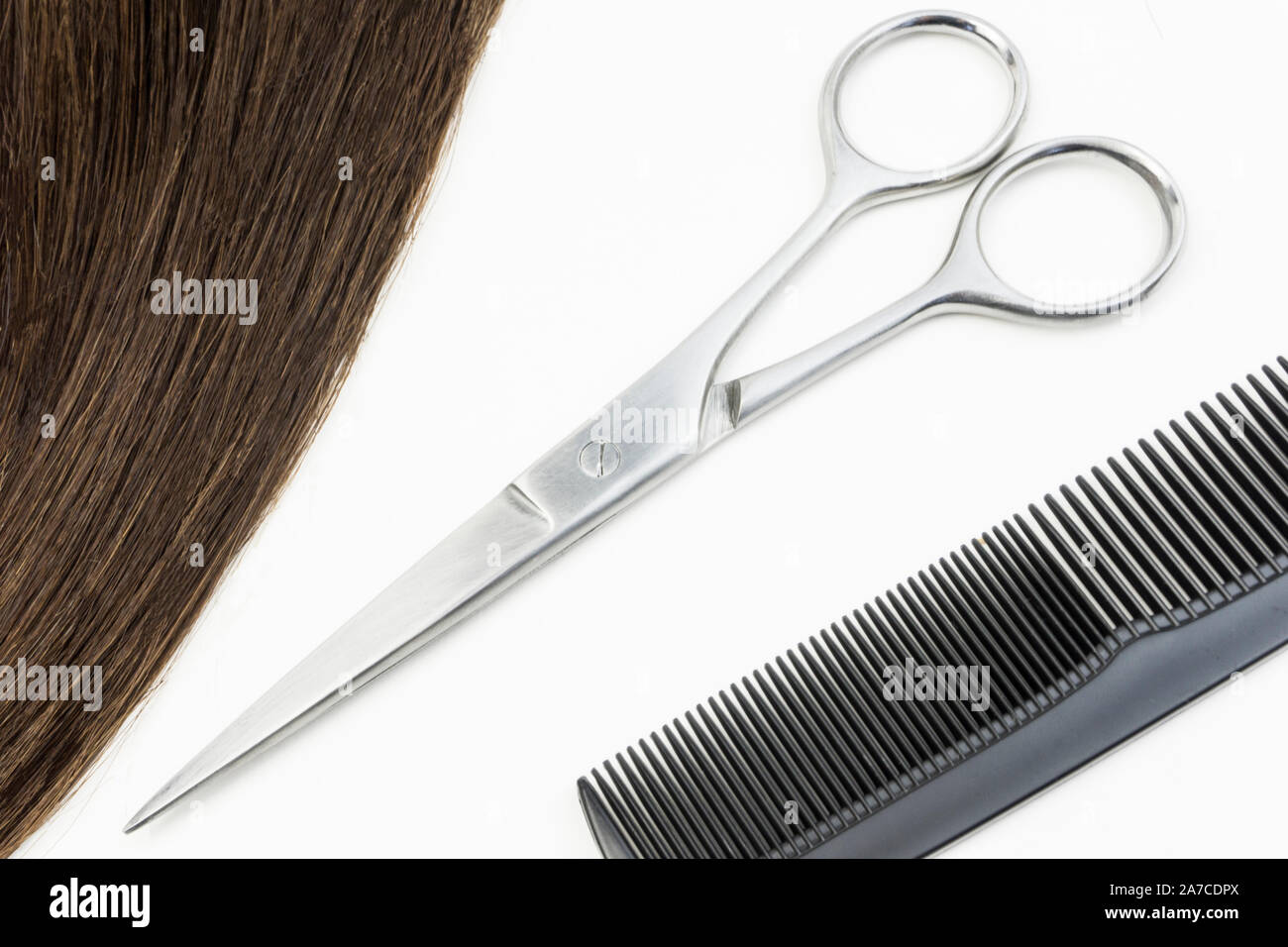 hair salon product scissors comb Stock Photo - Alamy