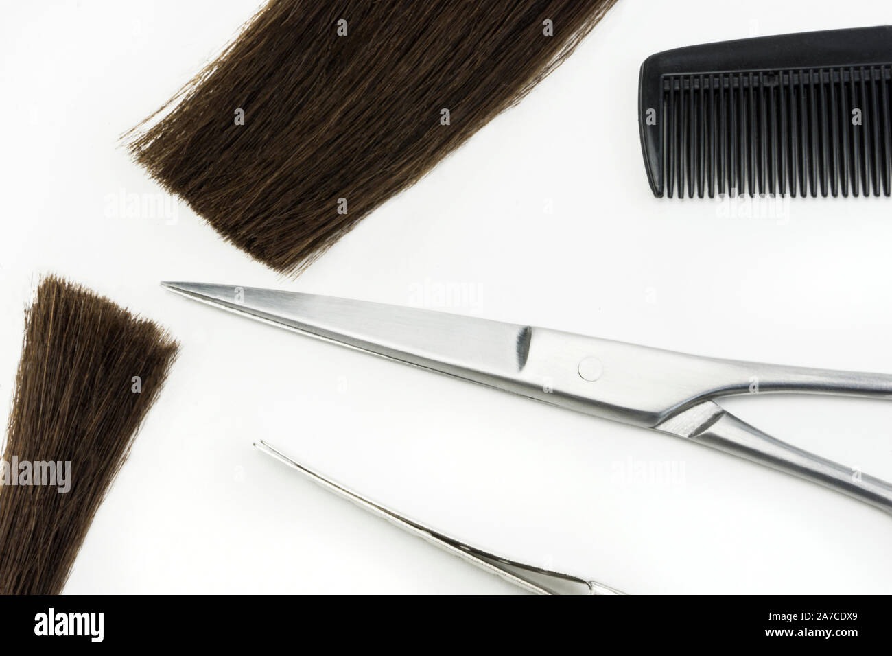 hair salon product scissors comb Stock Photo - Alamy