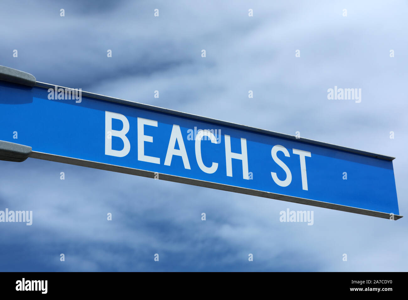 Beach Street Signpost Road Sign Stock Photo - Alamy