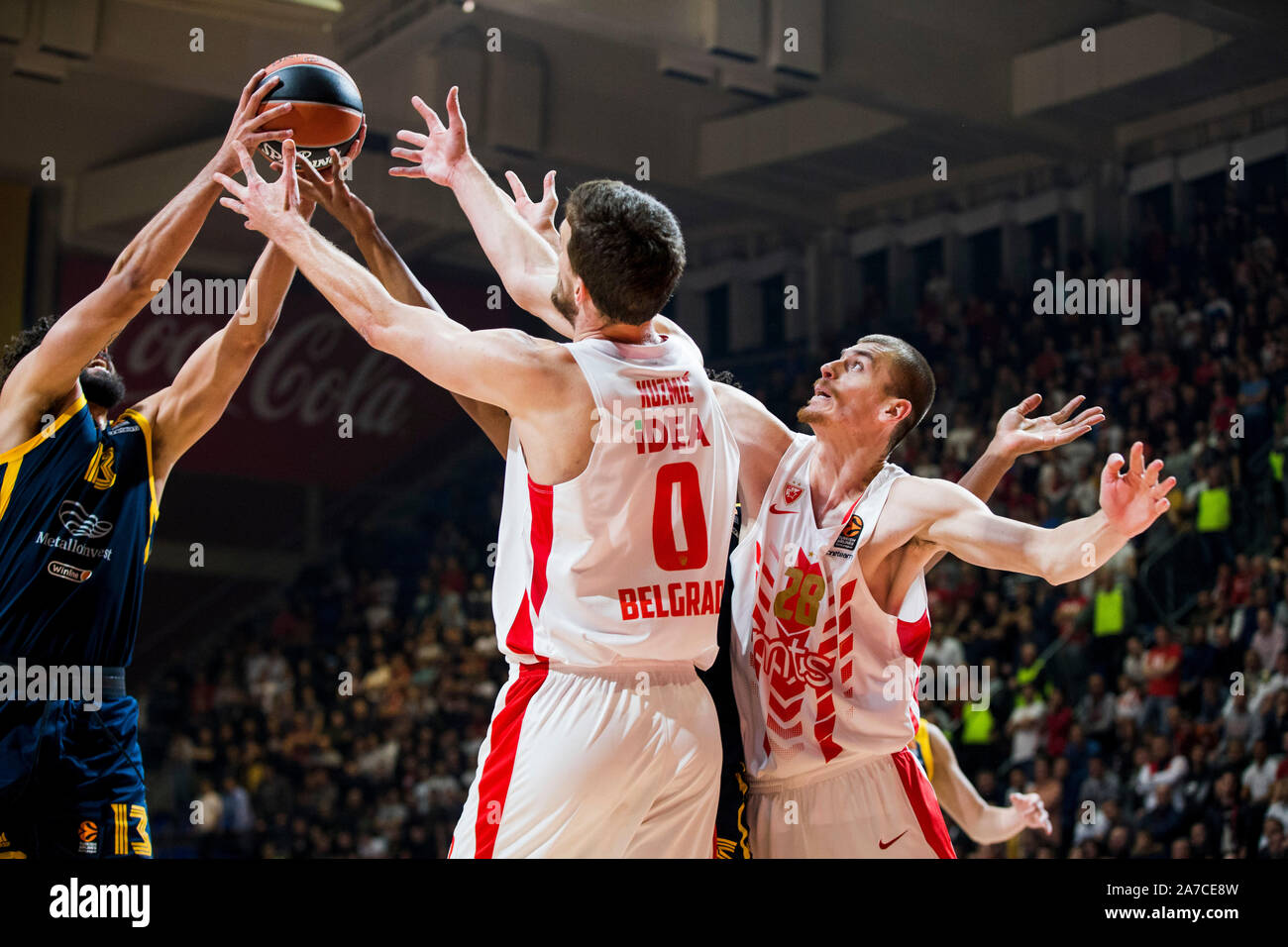Belgrade, Serbia. 31st Oct, 2019. Anthony Gill of Khimki Moscow Region ...