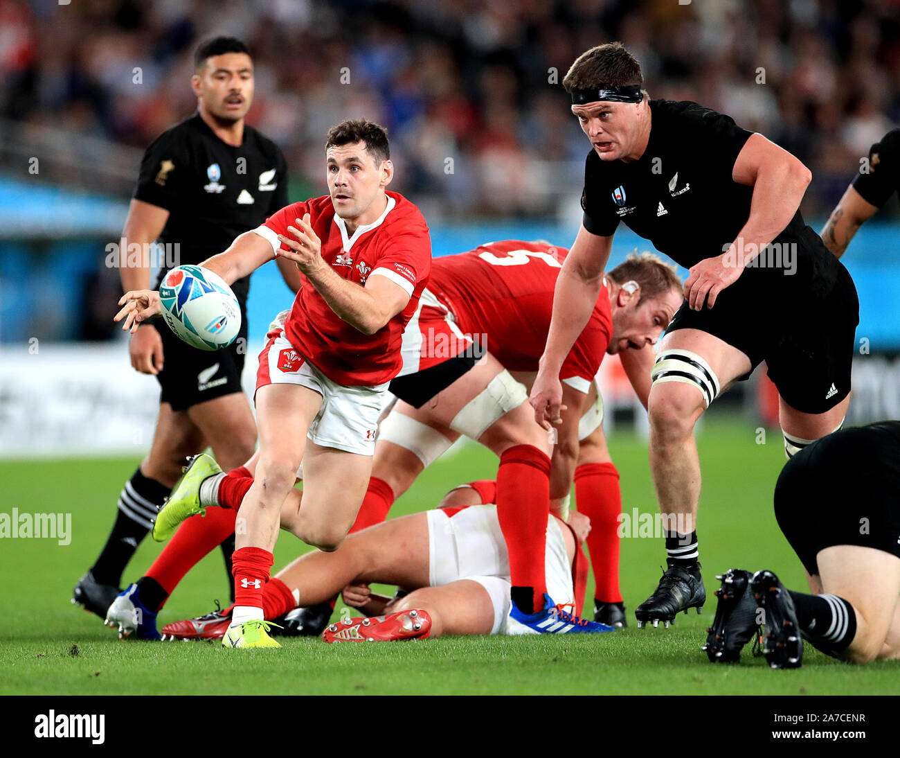 Wales' Tomos Williams (left) during the 2019 Rugby World Cup bronze ...