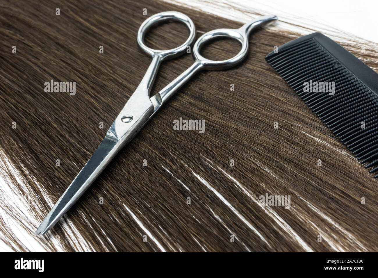 hair salon product scissors comb Stock Photo - Alamy