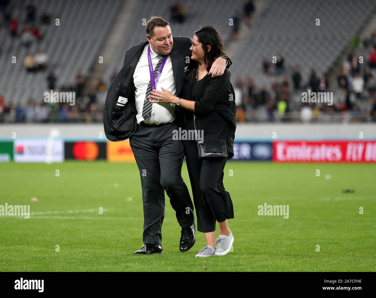 New Zealand Head Coach Steve Hansen (left) and wife Tash Marshall ...