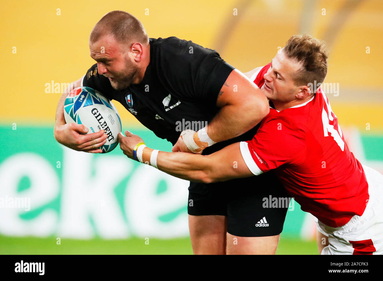 Tokyo, Japan. 1st Nov, 2019. (L to R) Joe Moody (NZL), Hallam Amos (WAL ...