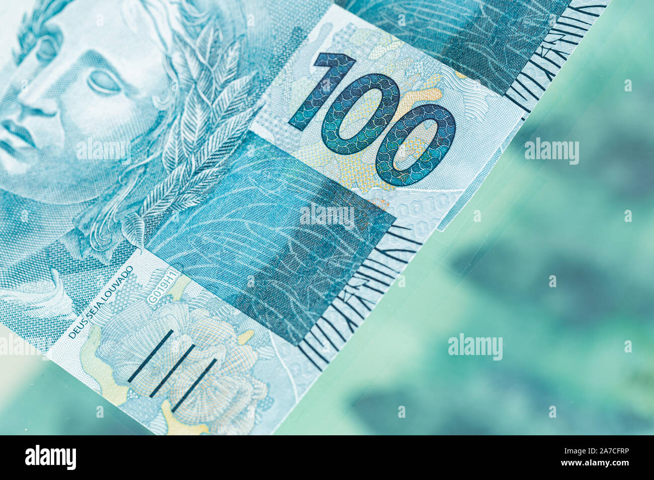 Brazilian money, High denomination banknotes 100 reais Stock Photo - Alamy