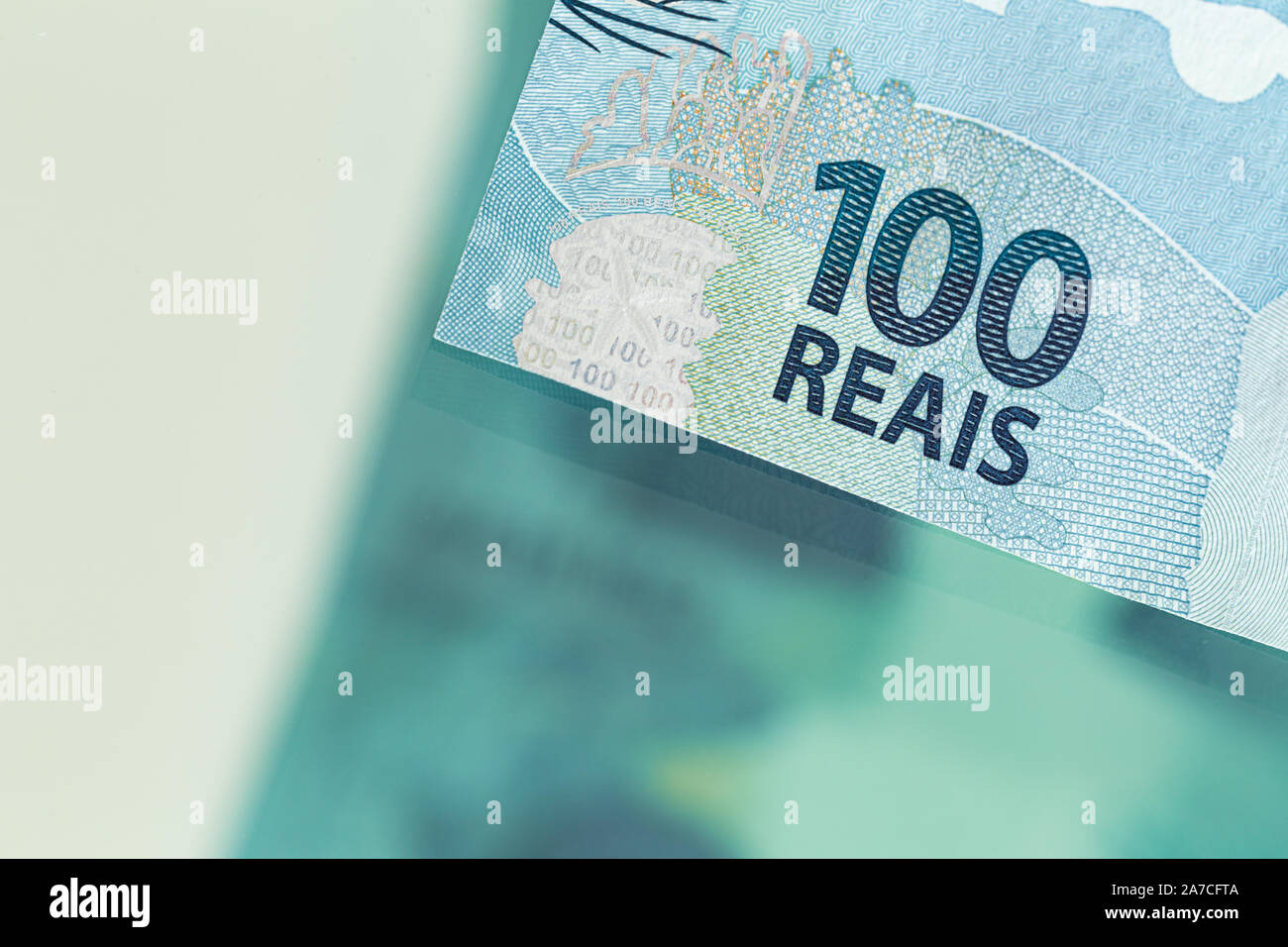 Brazilian money, High denomination banknotes 100 reais Stock Photo - Alamy