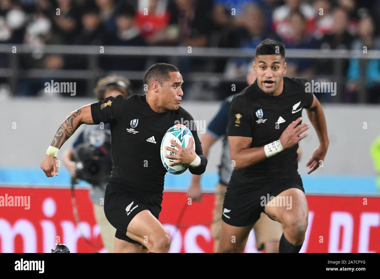 Aaron Smith of New Zealand during the 2019 Rugby World Cup Bronze Final ...